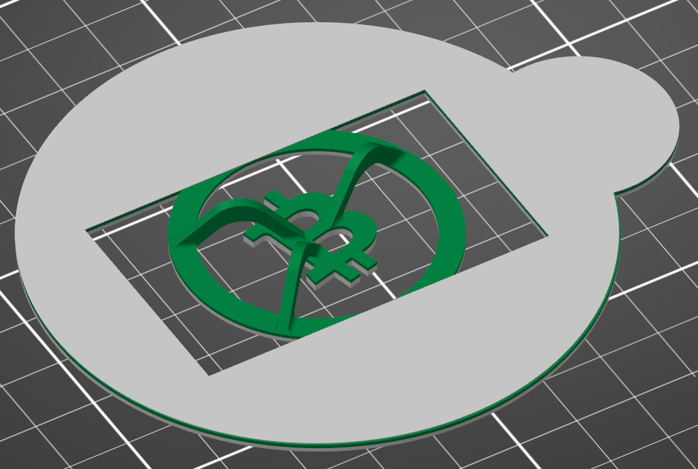 Original BCHino Coffee Stencil Bitcoin Cash by Paul | Download free STL ...