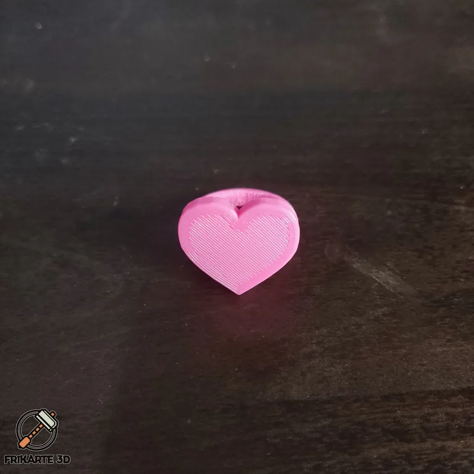 Heart Ring by Frikarte3D | Download free STL model | Printables.com