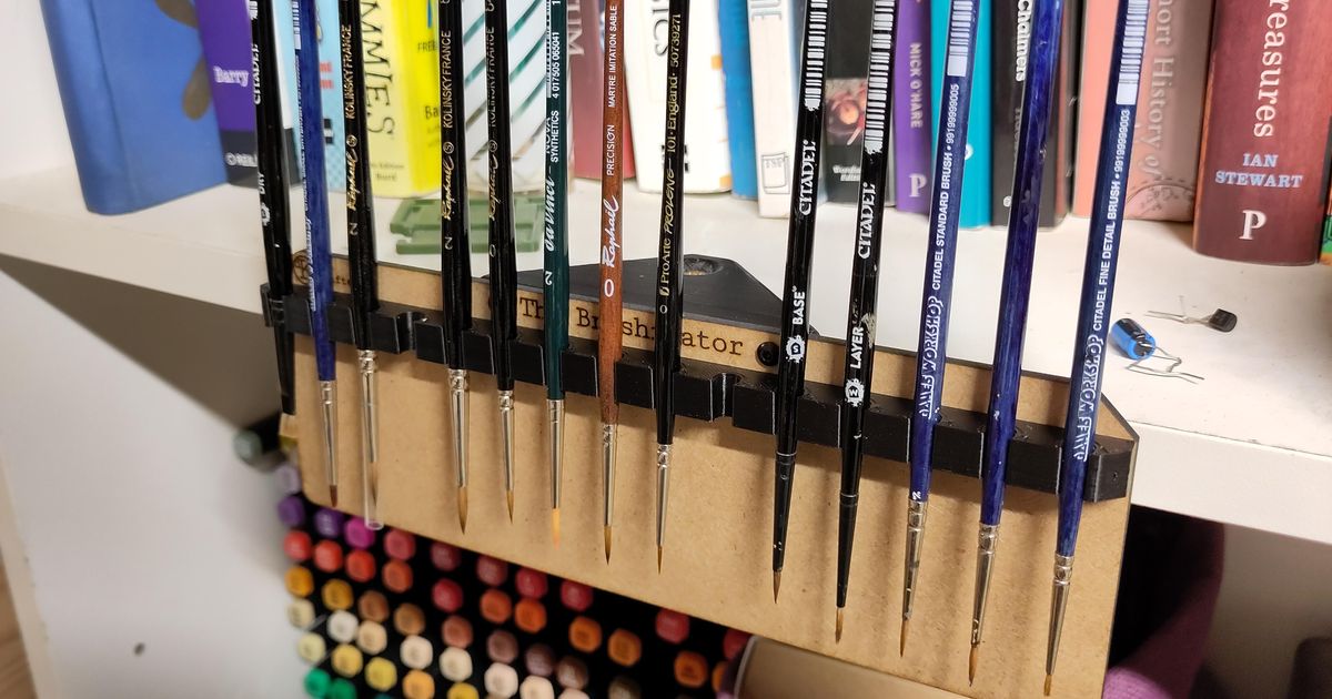 Miniature Paint Brush Rack by agryson | Download free STL model ...
