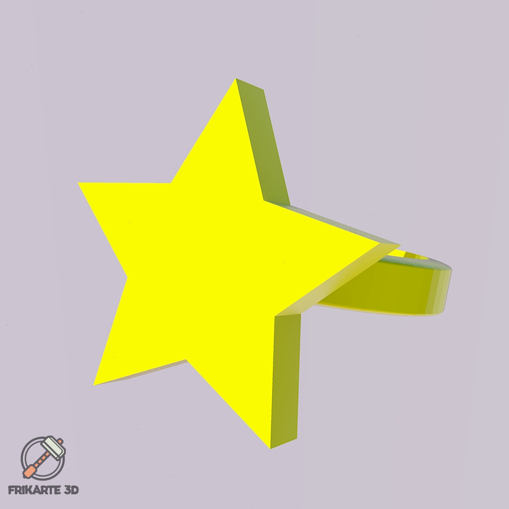 Star Ring by Frikarte3D | Download free STL model | Printables.com