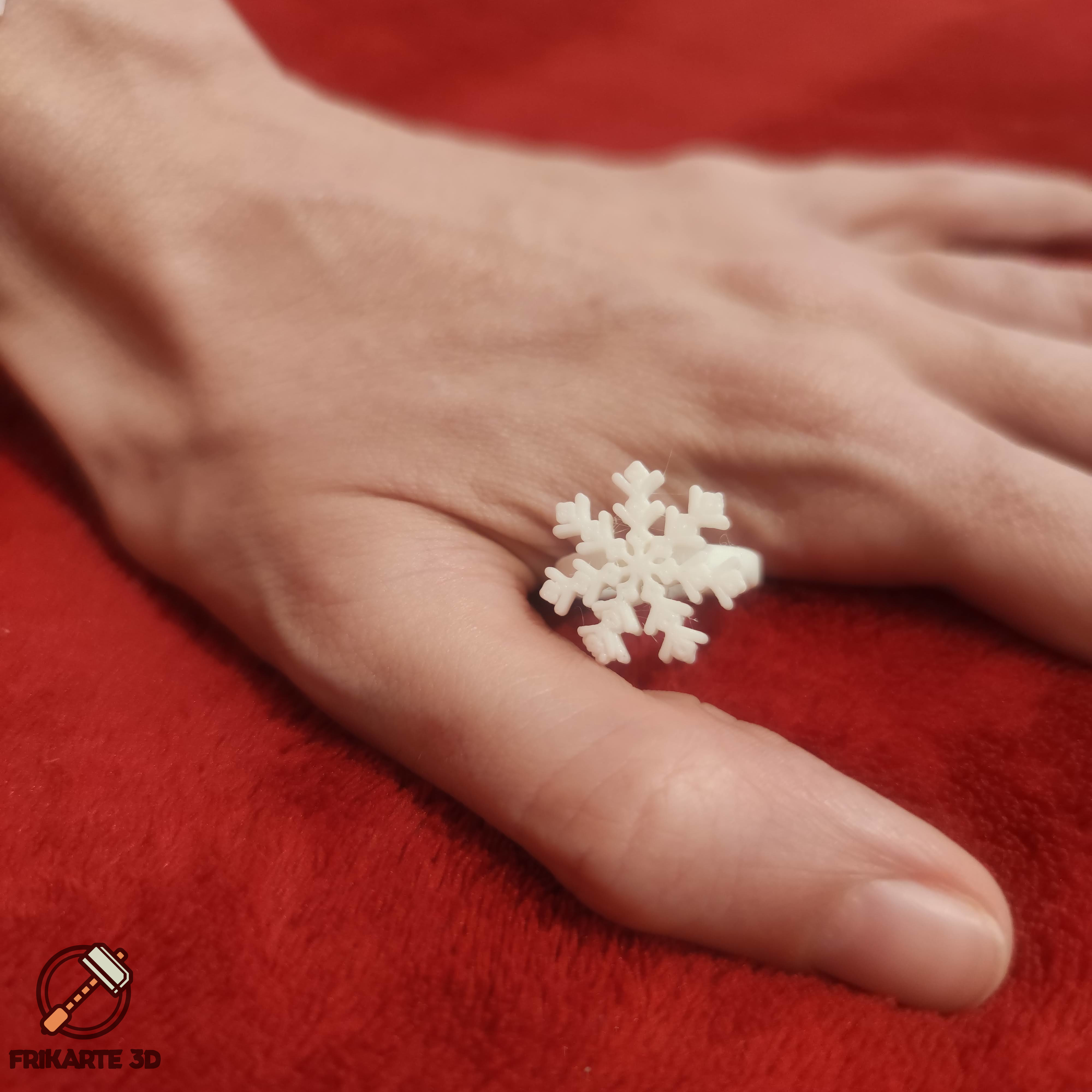 Snowflake Ring by Frikarte3D | Download free STL model | Printables.com