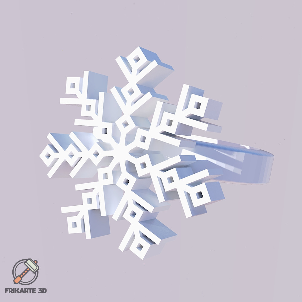 Snowflake Ring by Frikarte3D | Download free STL model | Printables.com