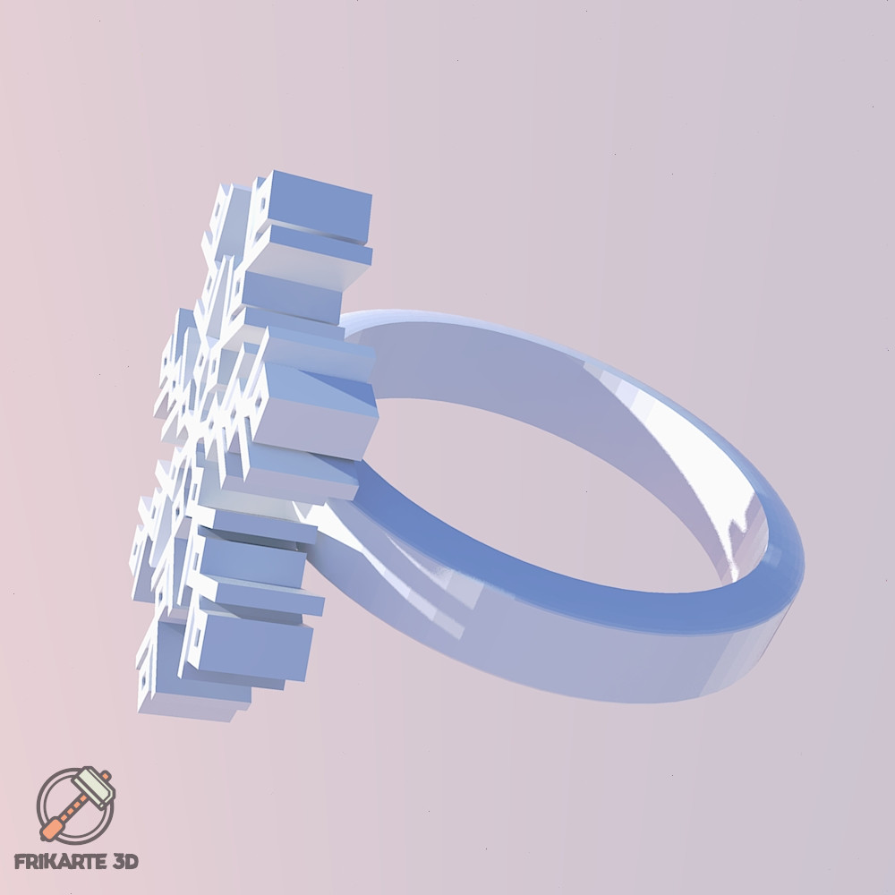 Snowflake Ring by Frikarte3D | Download free STL model | Printables.com