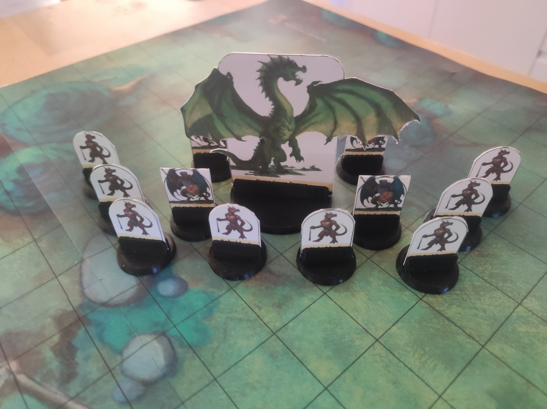Tabletop Pawn Bases 25mm 1x4 to 4x4 by Hezekiel | Download free STL ...