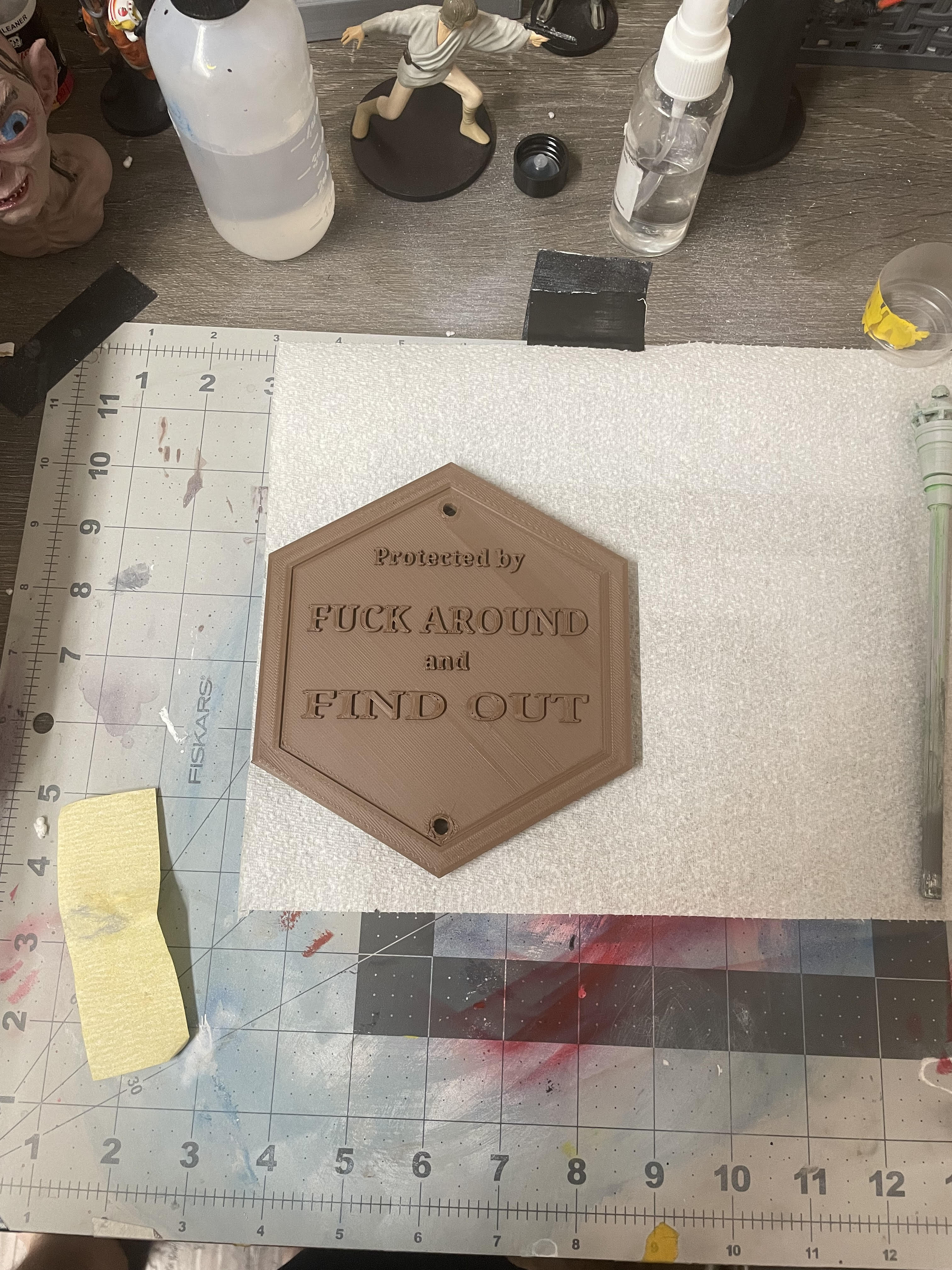 FU$! around and find out sign by Zane George | Download free STL model ...