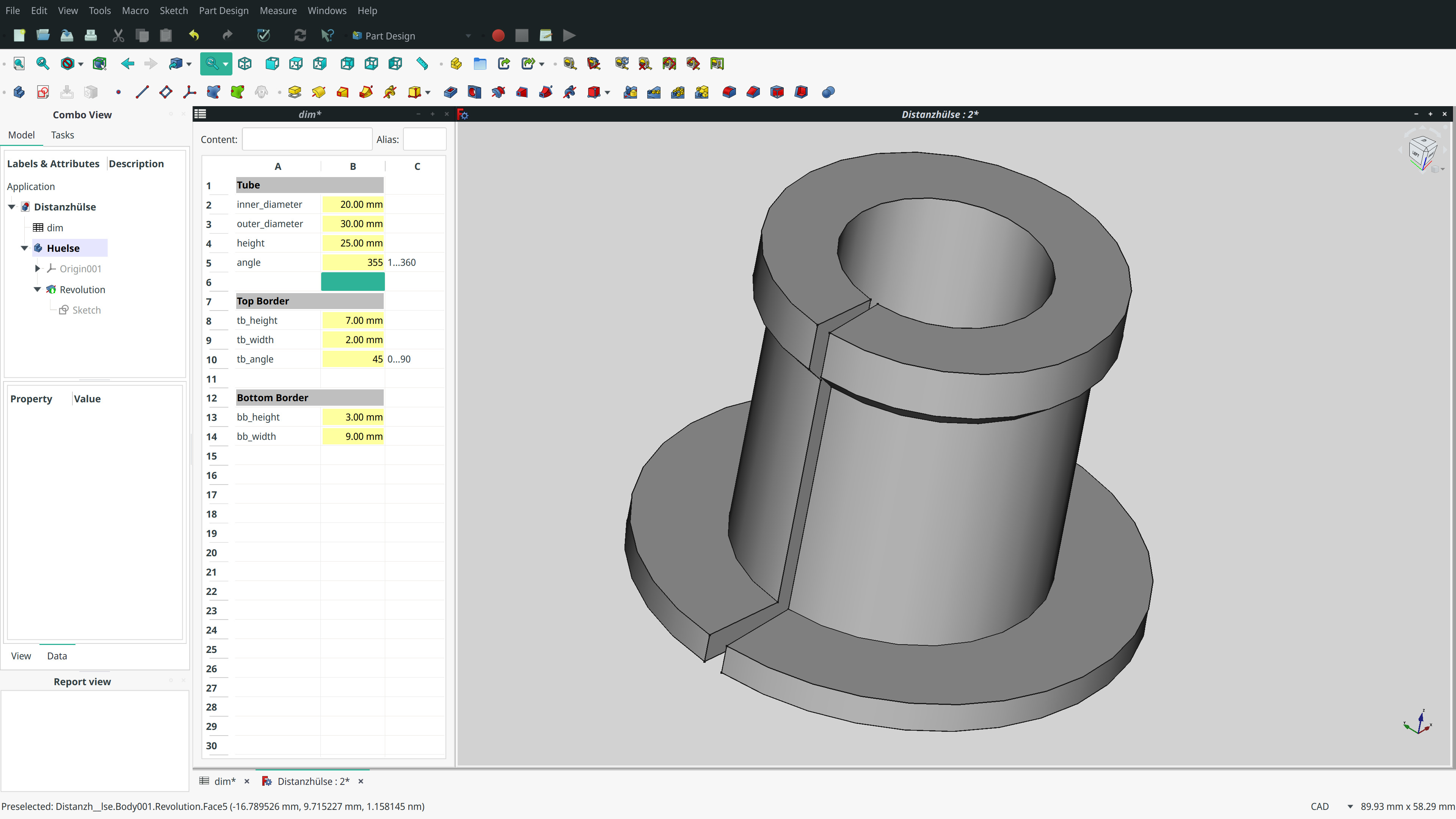 Parametric Distance Tube (FreeCAD) by NUeB | Download free STL model ...