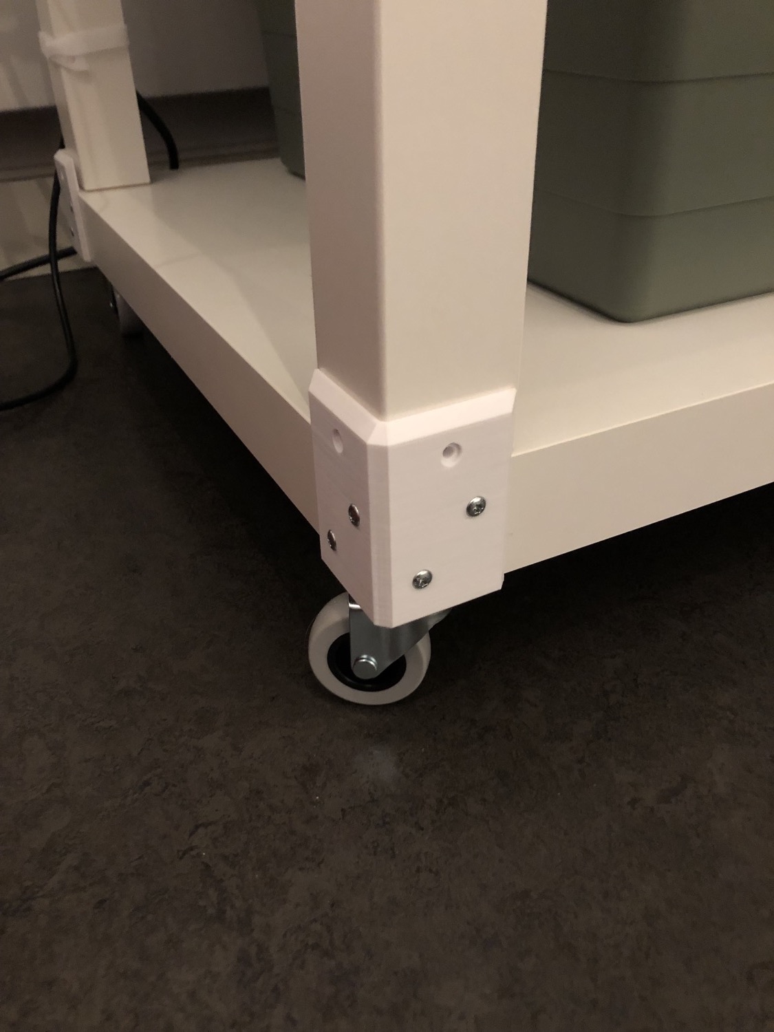 Ikea Lack bottom table wheel plate by Koen | Download free STL model ... Ikea Lack bottom table wheel plate by Koen | Download free STL model ...