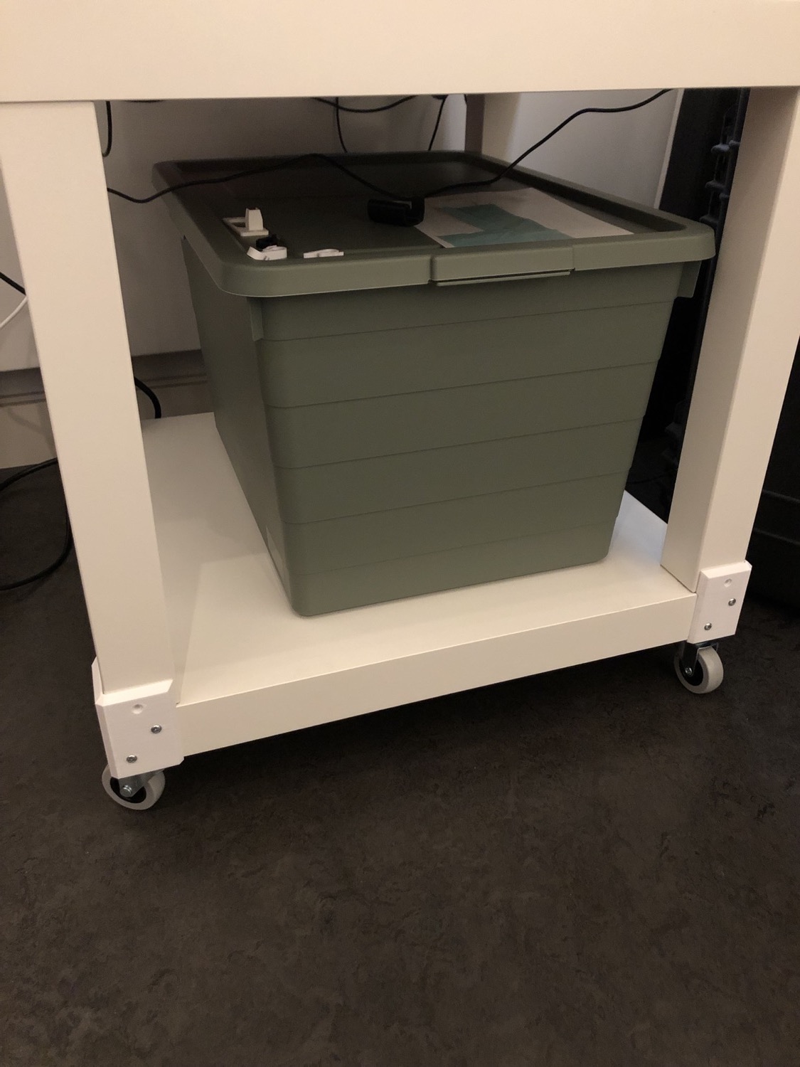 Ikea Lack bottom table wheel plate by Koen | Download free STL model ... Ikea Lack bottom table wheel plate by Koen | Download free STL model ...