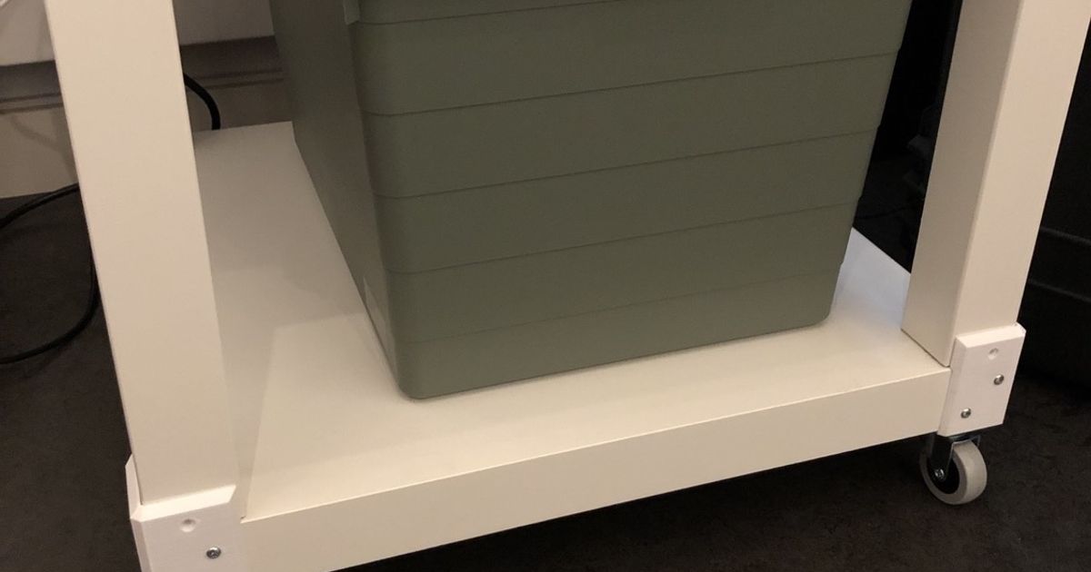 Ikea Lack bottom table wheel plate by Koen | Download free STL model ... Ikea Lack bottom table wheel plate by Koen | Download free STL model ...