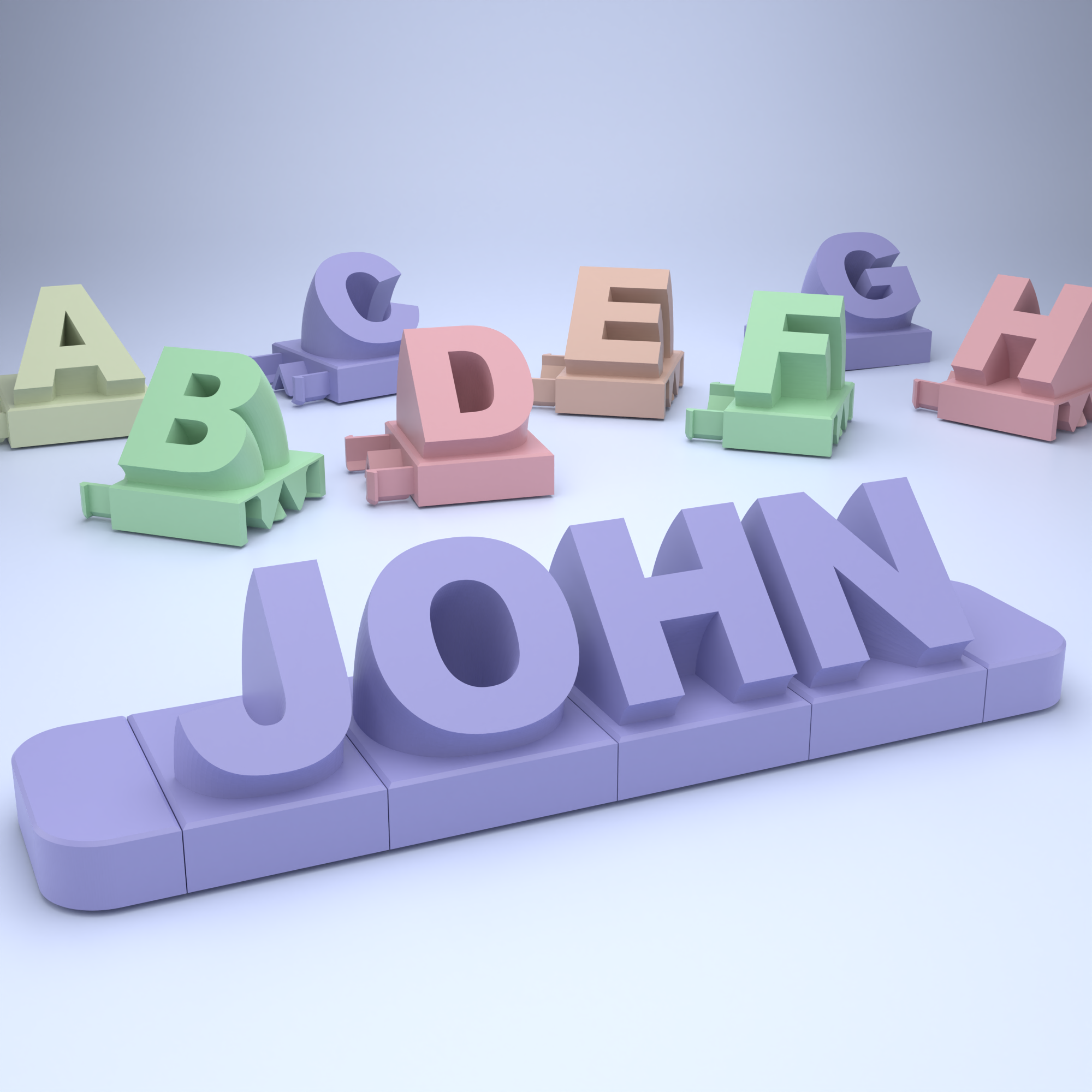 3D Name from letters - Standard font by LayerModels | Download free STL ...