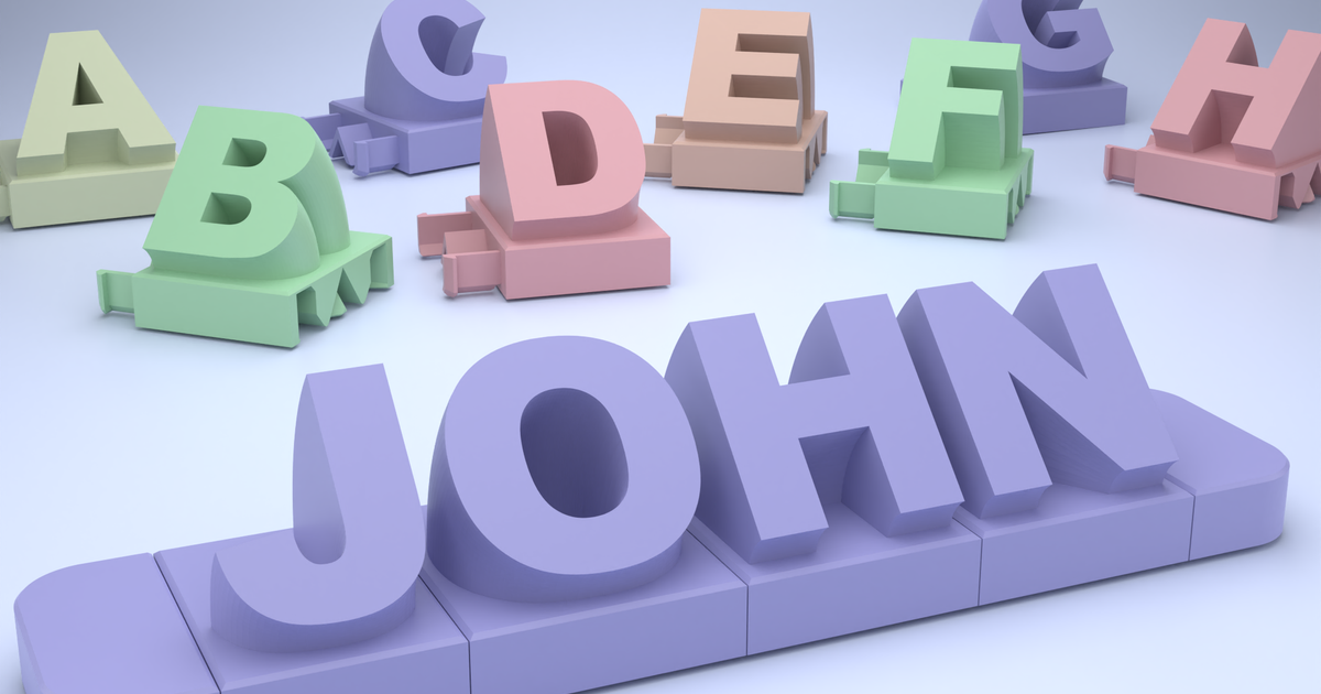 3D Name from letters - Standard font by LayerModels | Download free STL ...