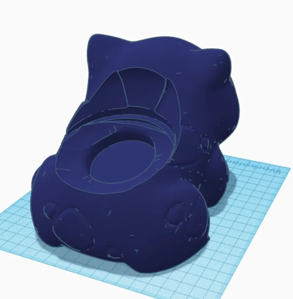 Bulbasaur With Flower Bulb (Rose) by curttom3D | Download free STL ...