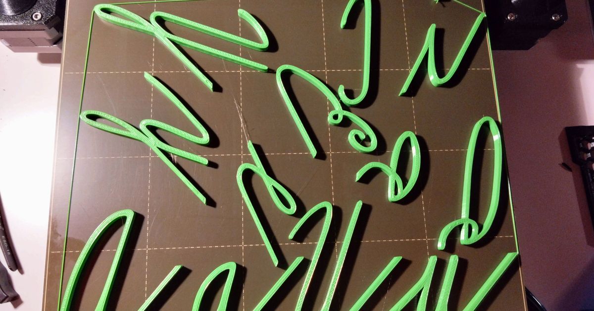 Psací písmena - Abeceda by Kaxna | Download free STL model | Printables.com