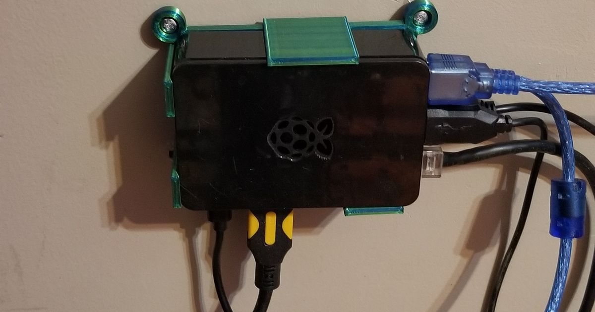 Raspberry Pi 3B+ Wall Mount by cheetah102 | Download free STL model | Printables.com