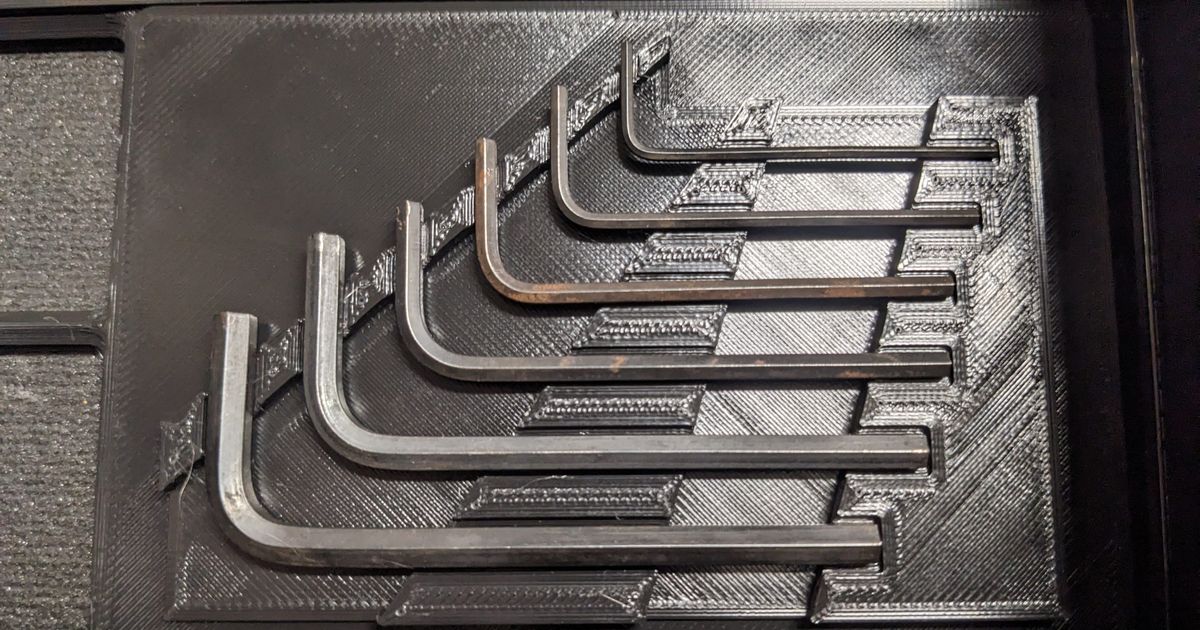 Gridfinity Short Arm Hex Key Organizer (metric) by SailorJerry ...