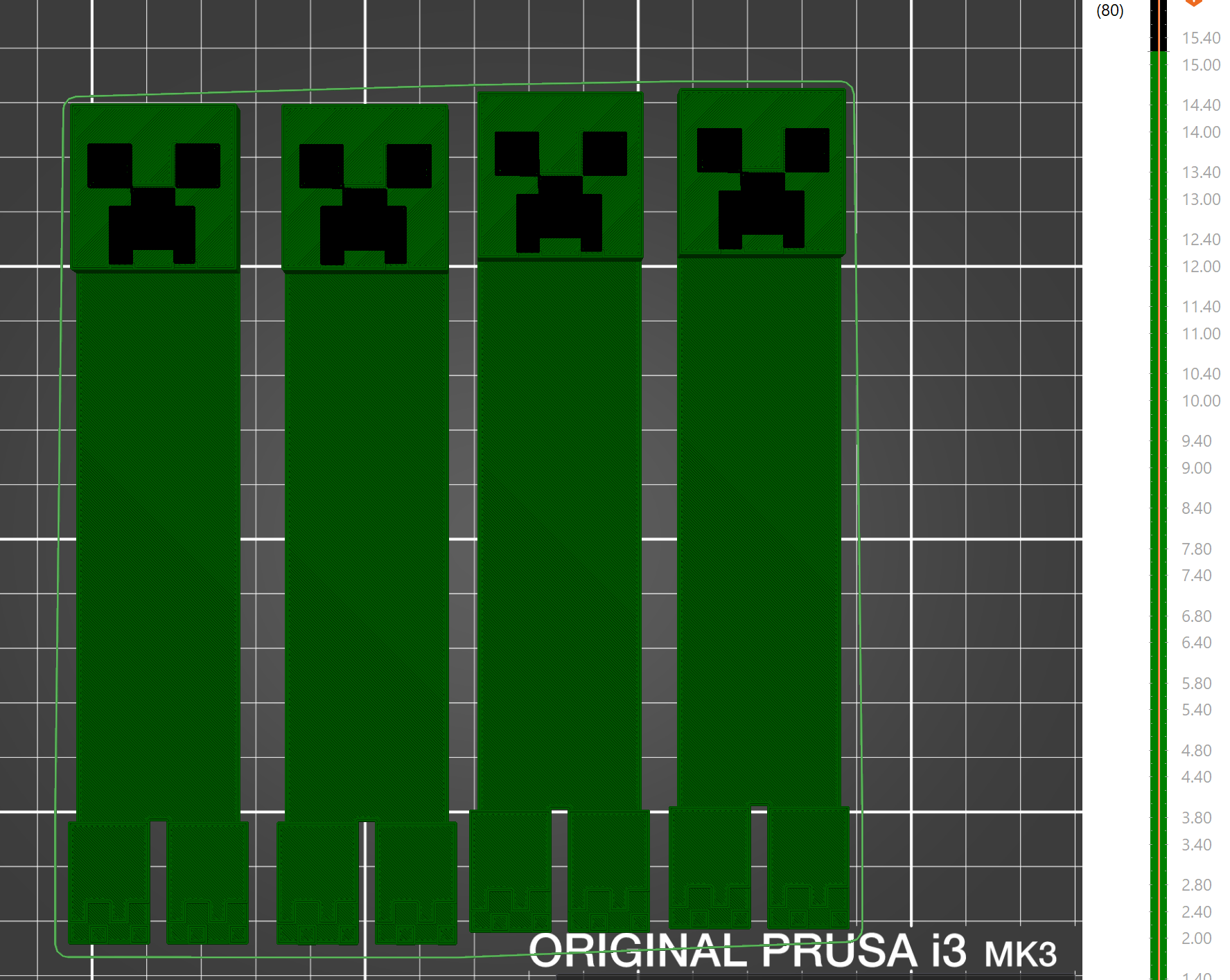 Minecrafty Creeper with color changeable face by Erikwithaknotac ...