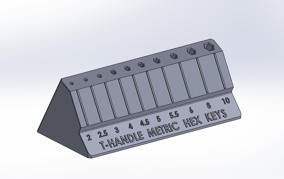 T-Handle Hex Key Rack (Holster) by BuildX | Download free STL model ...