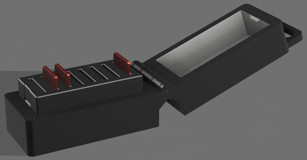 Simple MicroSD card box storage with hinges (print in place) by DavidK ...