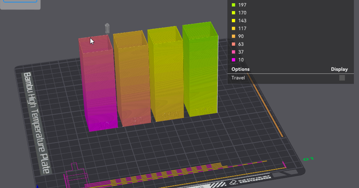 BambuLab X1C / P1P Speedtest Towers 10-205mm/s by xbone86 | Download ...