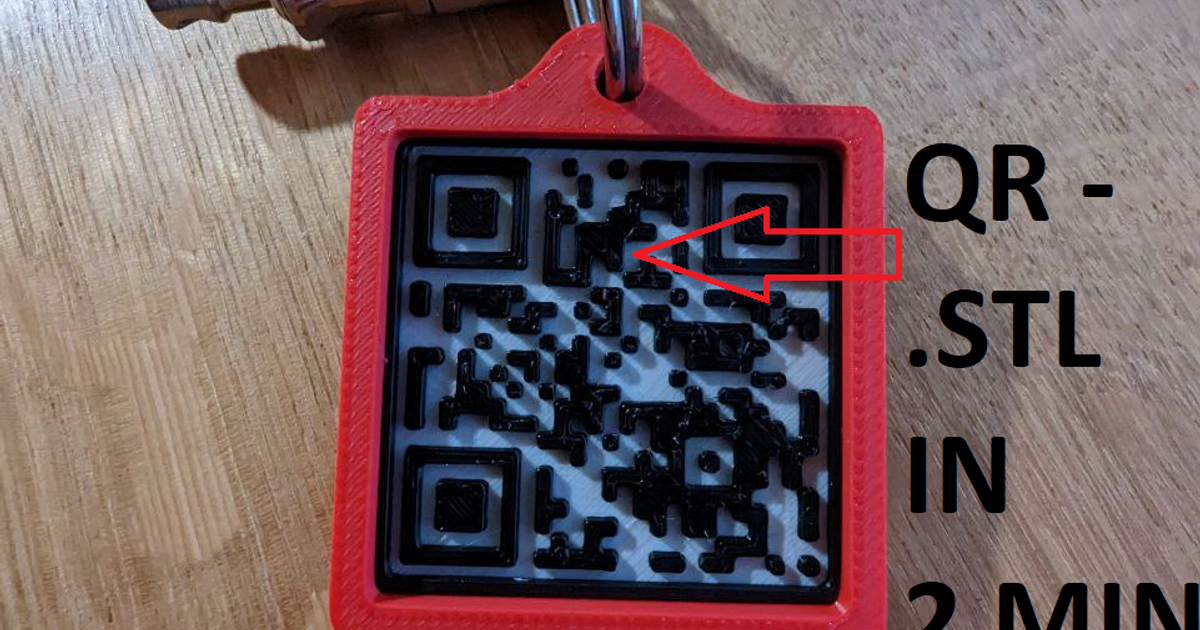 Key QR - your custom QR .STL automatically generated, ready to print by ...