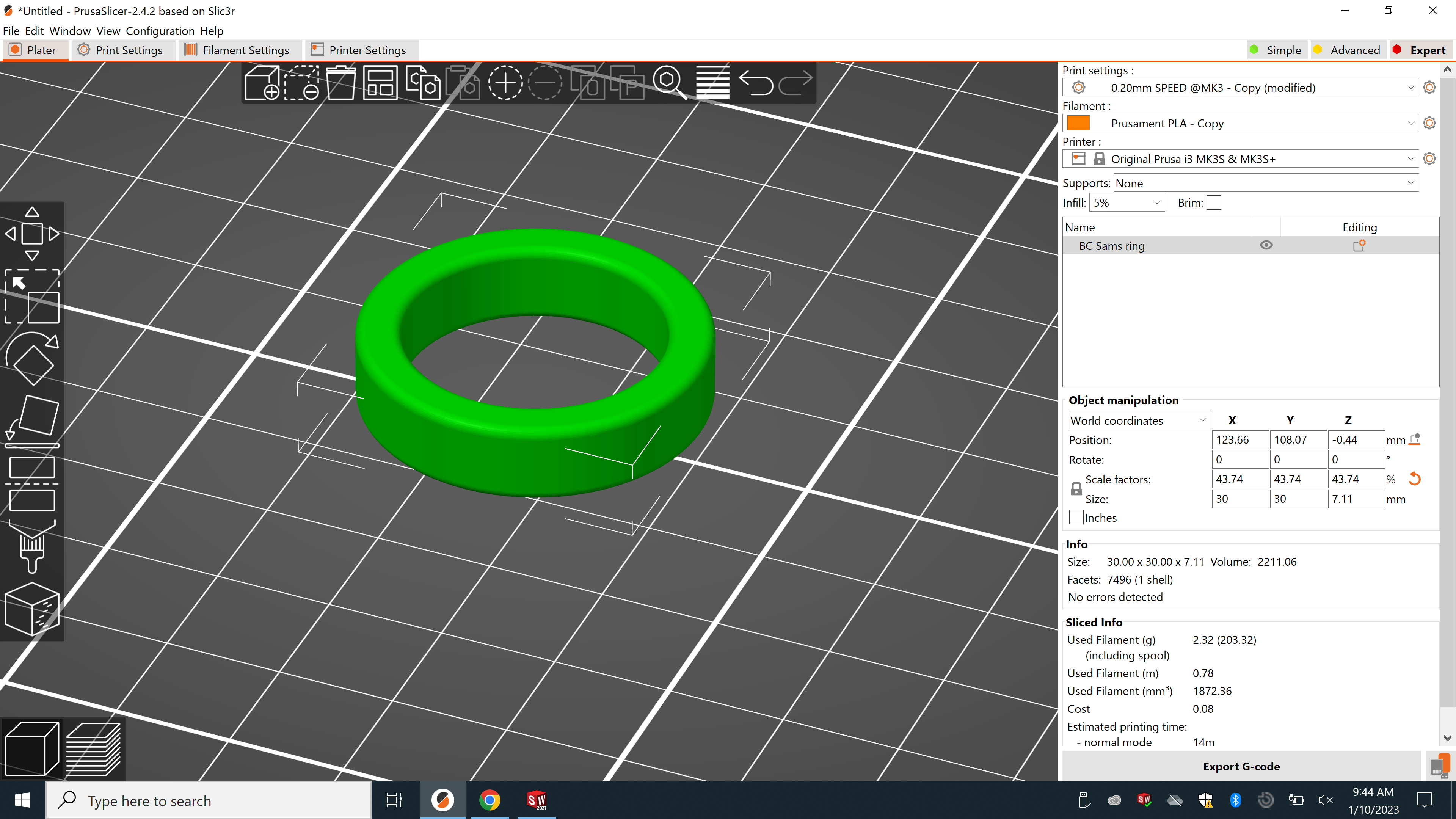 Chamfered Ring by Bradley Corl | Download free STL model | Printables.com