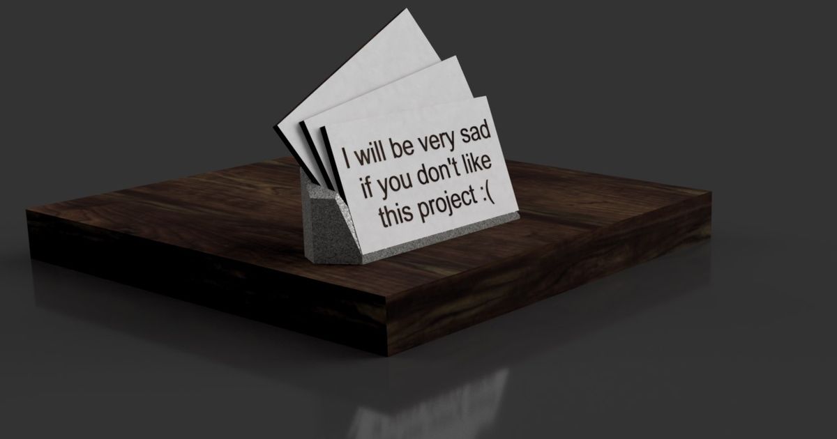 Stone modern design card stand by FUSIONPAUSE | Download free STL model ...