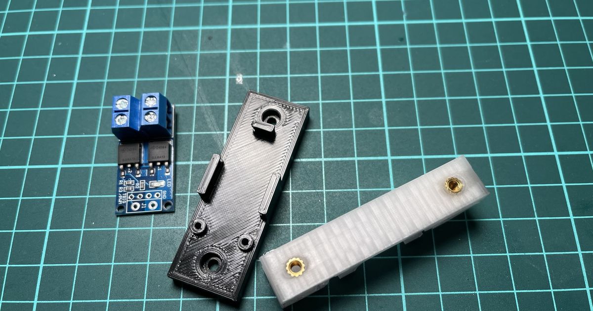 Mosfet module Mount + Din rail mount by Kirill_Maker | Download free ...