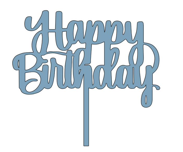 Happy Birthday Cake Topper by David S | Download free STL model ...