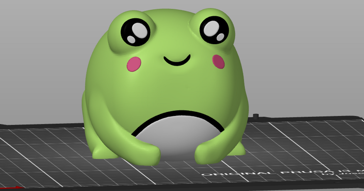 Cute Frog Sculpture "Cutefroggo" by WF3D | Download free STL model ...