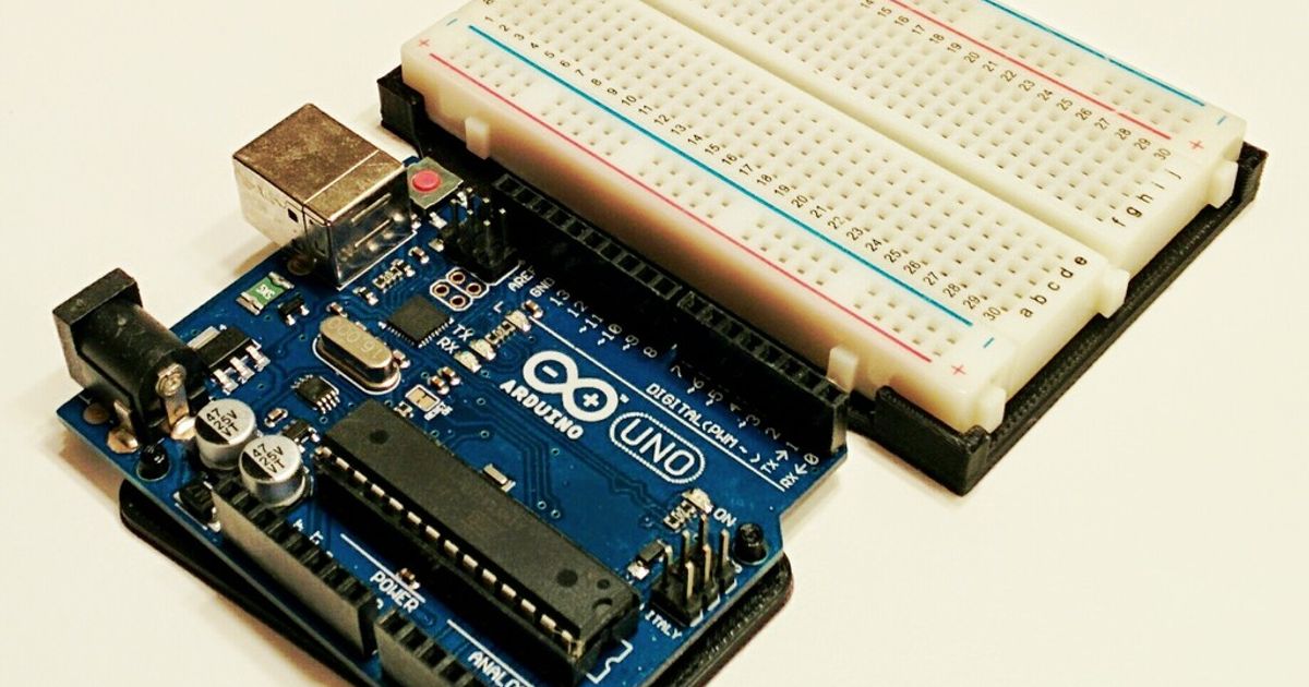 Arduino + Breadboard Mount by pjbutler | Download free STL model ... Arduino + Breadboard Mount by pjbutler | Download free STL model ...