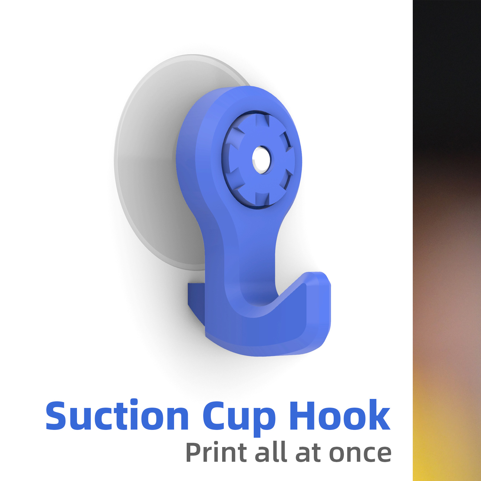 Suction Cup Hook by wuguigui | Download free STL model | Printables.com