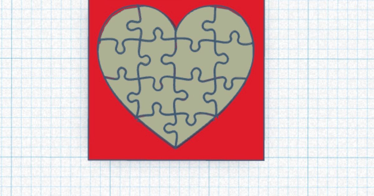 Heart puzzle by Belinda Azpeitia | Download free STL model | Printables.com