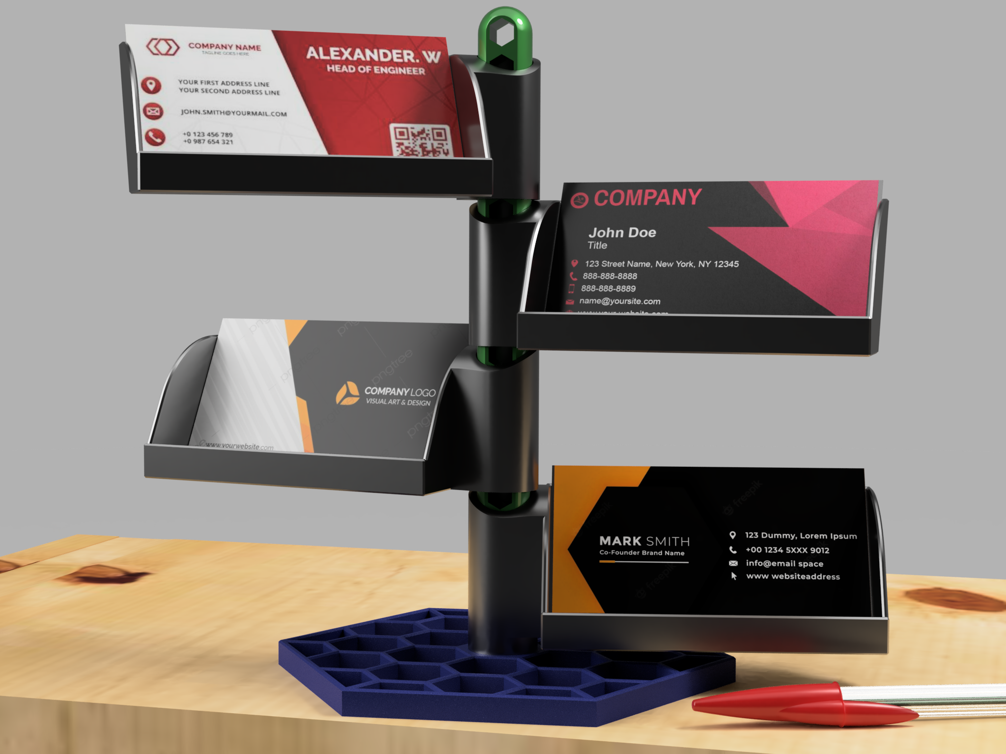 A 4 tier adjustable card holder and optional features da Joe | Scarica ...