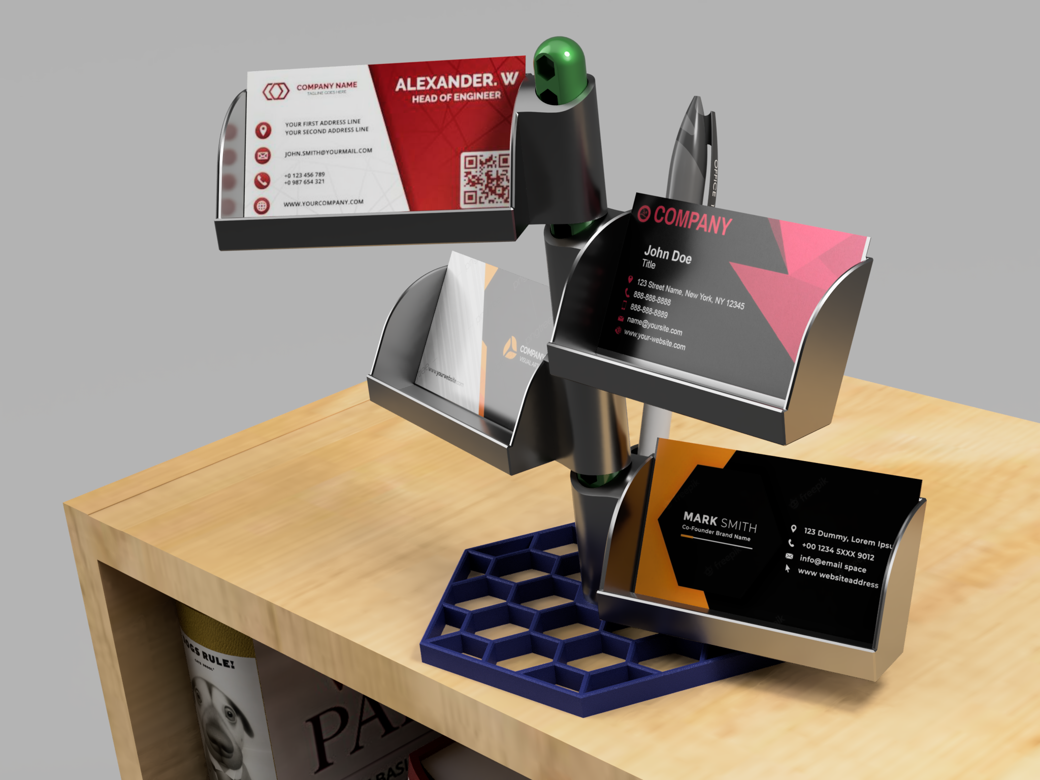 A 4 tier adjustable card holder and optional features por Joe ...