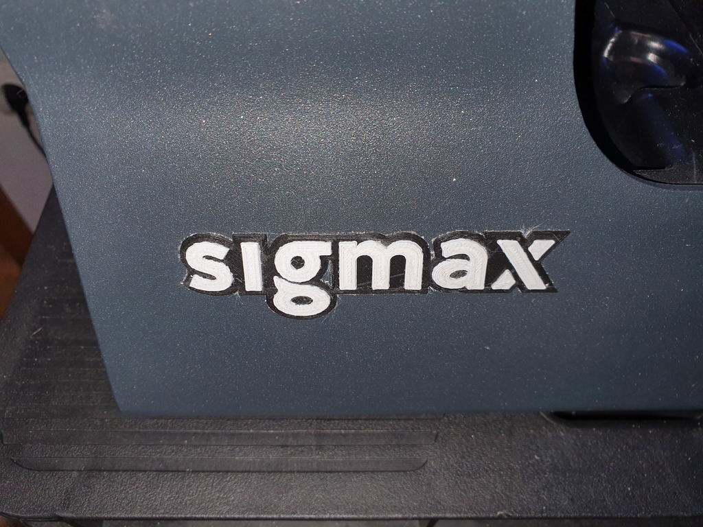 SIGMAX logo to replace broken vinyl logo of BCN3D SigmaX 3D printer ...
