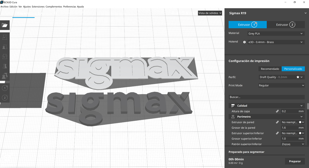 SIGMAX logo to replace broken vinyl logo of BCN3D SigmaX 3D printer ...