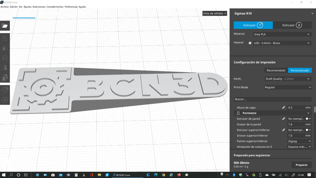 BCN3D logo for replace broken vinyl logo of BCN3D Sigma/SigmaX 3D ...