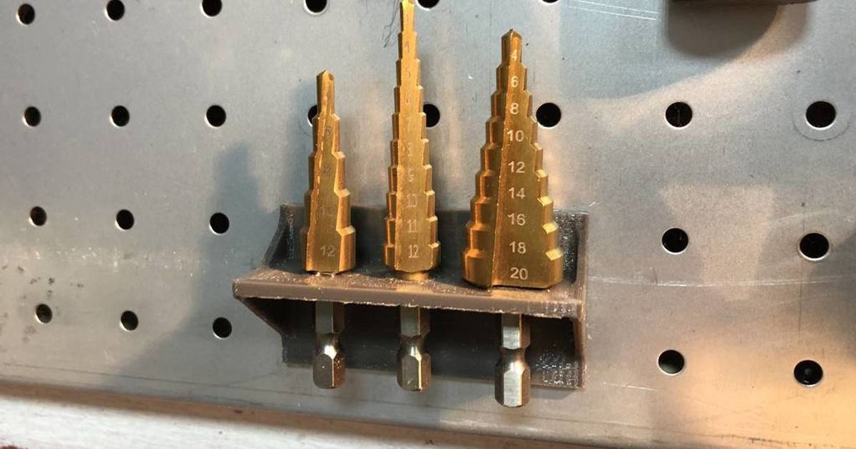 PEG Step Drill Bit Set Holder by Konstantínou | Download free STL model ...