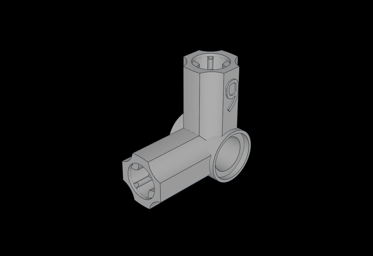 Lego Compatible (32014.dat) Technic Angle Connector #6 (90 degree) by ...