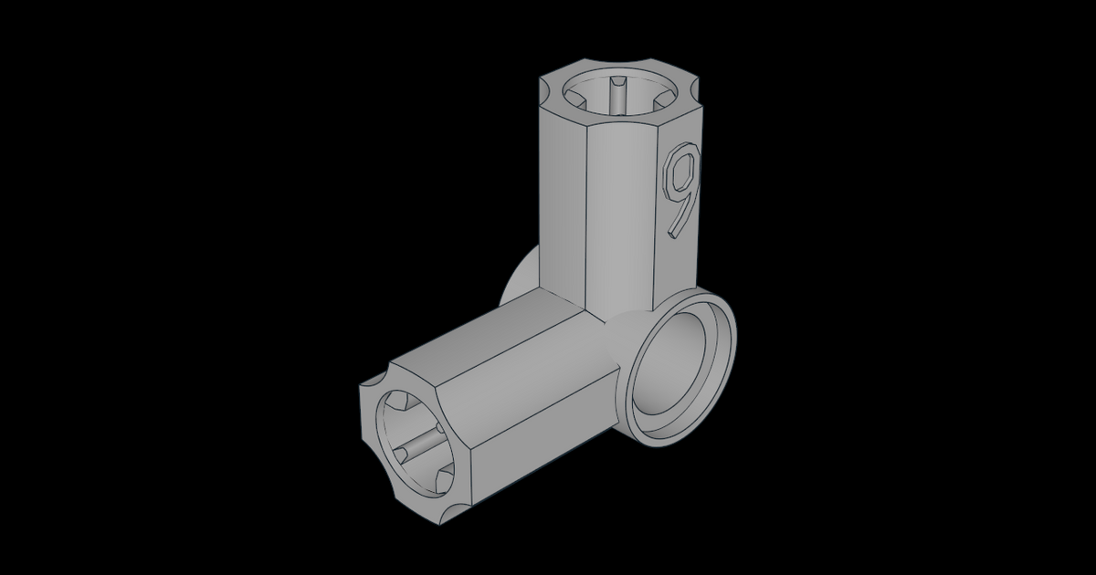 Lego Compatible (32014.dat) Technic Angle Connector #6 (90 degree) by ...
