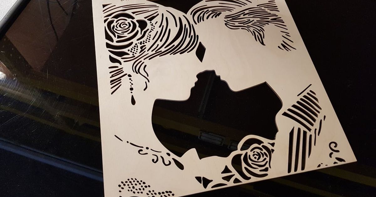 Wedding stencil (Gift) by Siebe | Download free STL model | Printables.com