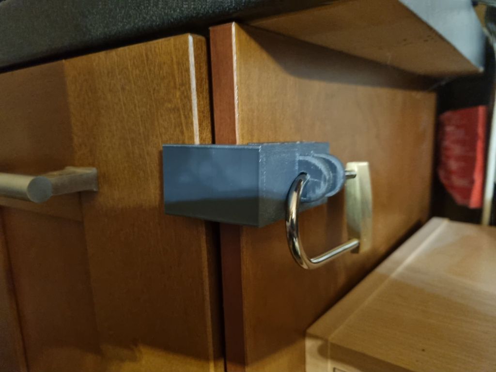 Drawer lock with padlock by József Krizsik | Download free STL model ...