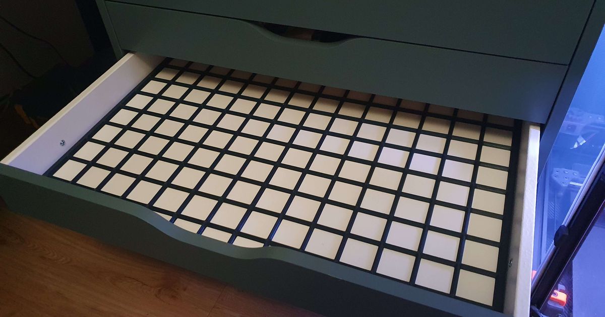 IKEA ALEX (wide) Gridfinity Baseplate by Mino | Download free STL model ...