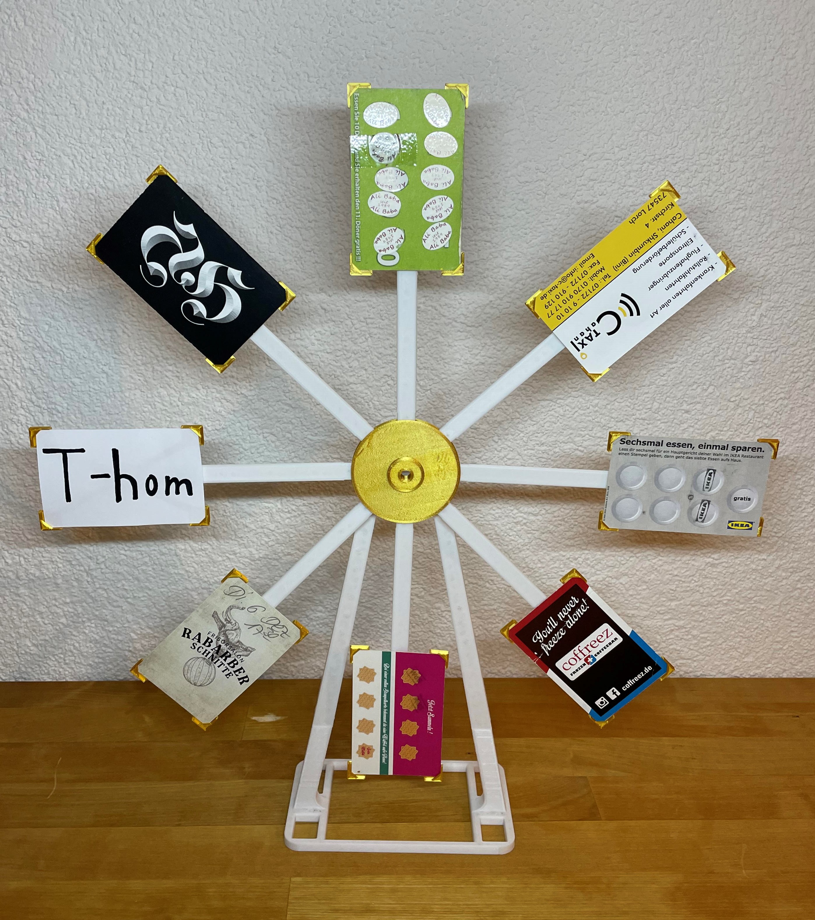 Spinning ferris wheel/ card holder by TJDesign | Download free STL ...