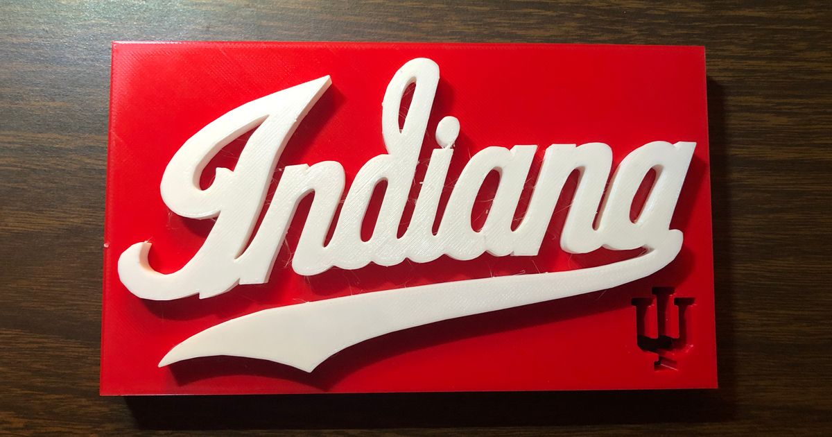 Script Indiana with base by naturalhoosier | Download free STL model ...