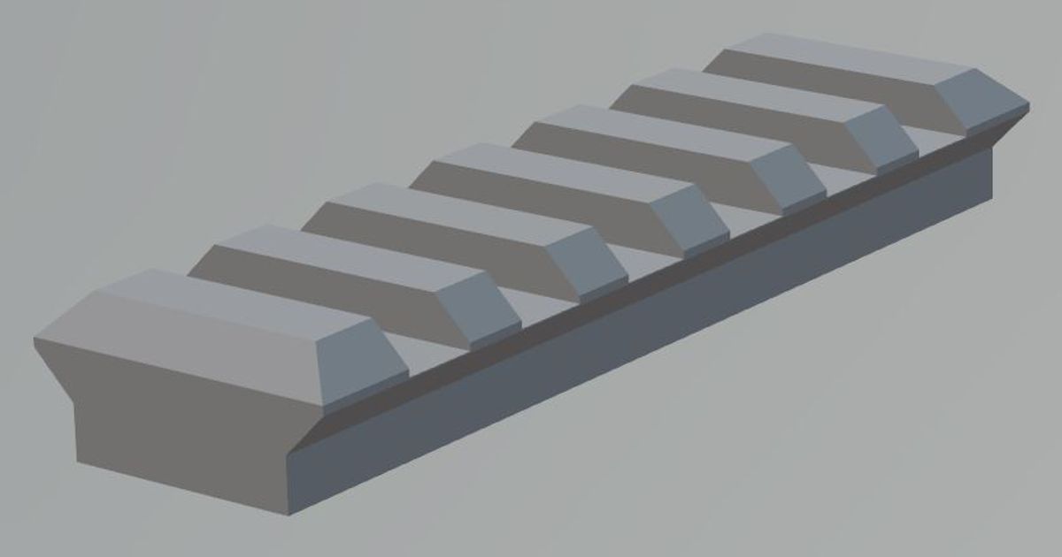Variable length Picatinny Rail by Dr.Acula | Download free STL model ... Variable length Picatinny Rail by Dr.Acula | Download free STL model ...