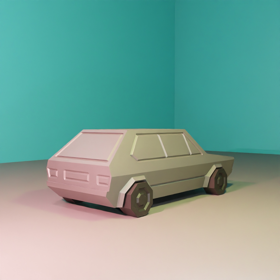 Volkswagen VW Golf GTI - Low Poly Miniature with seperate wheels by ...