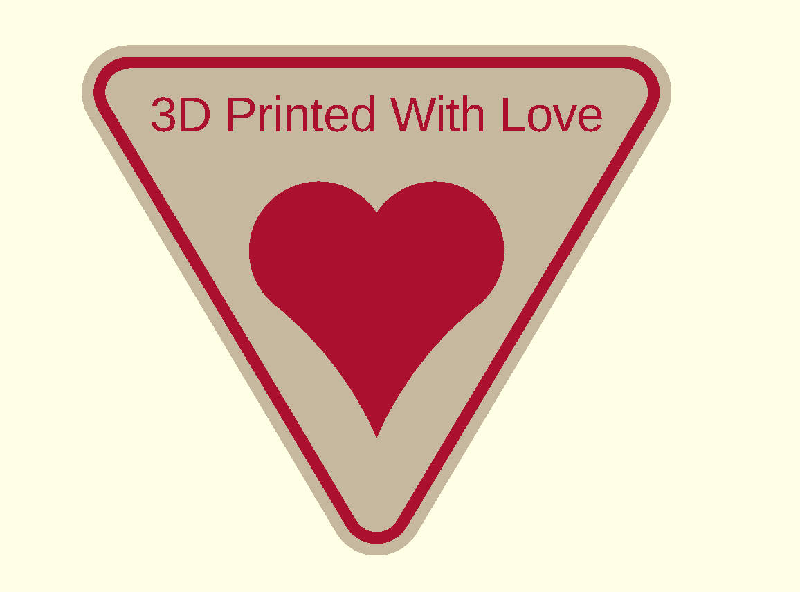 Customizable Warning Sign (OpenSCAD) by Stone Age Sculptor | Download ...