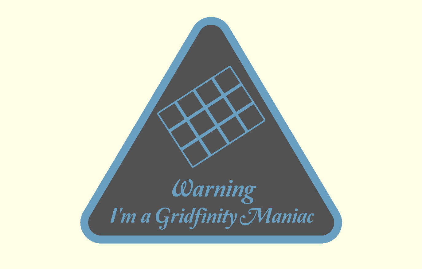 Customizable Warning Sign (OpenSCAD) by Stone Age Sculptor | Download ...