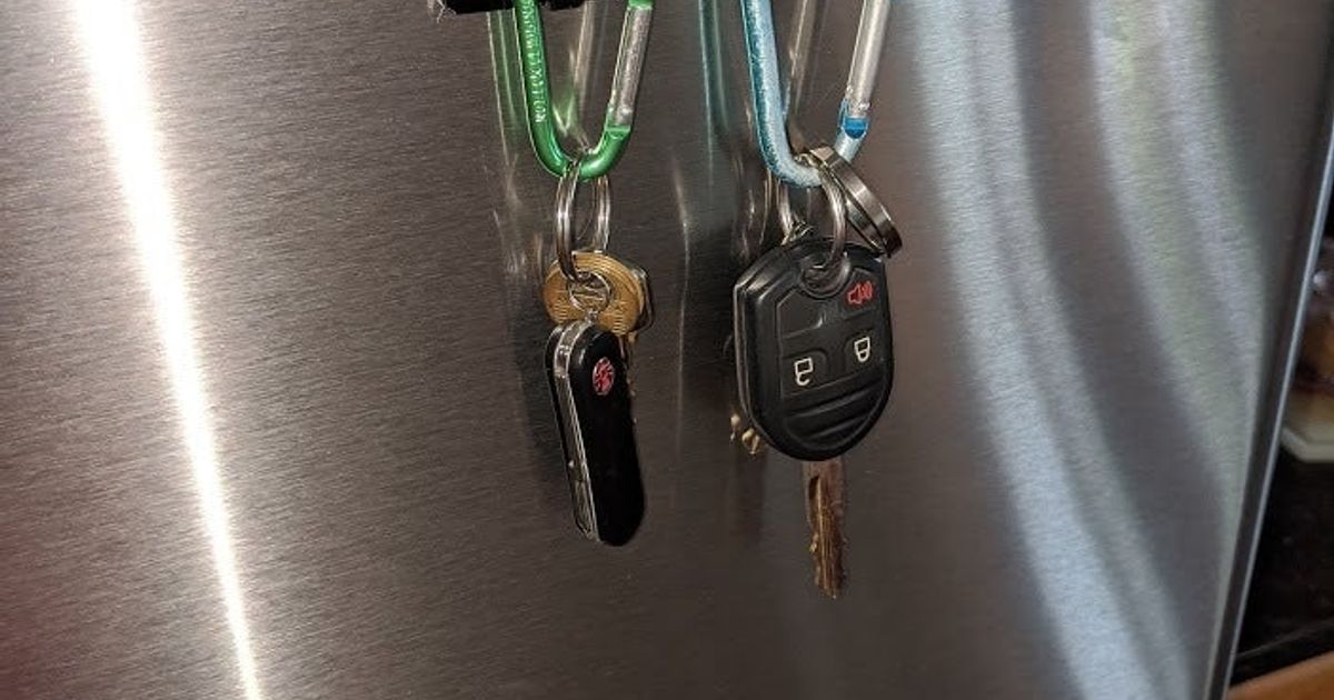 Magnetic key hook by TK_bit_twiddler | Download free STL model ...